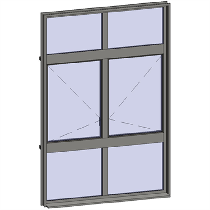 BIM objects - Free download! Multi-paned windows - 6 compound zones ...