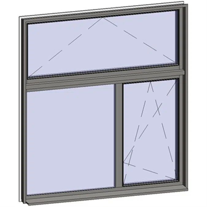 BIM objects - Free download! Multi-paned windows - 3 compound zones ...