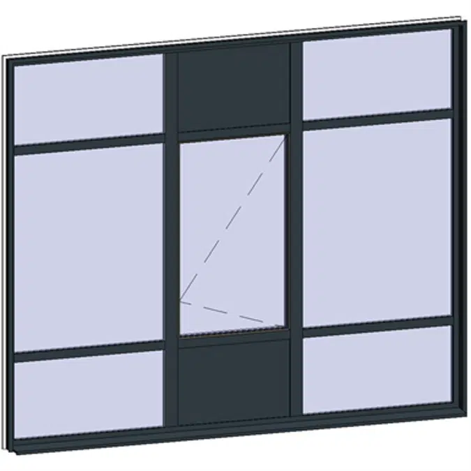 BIM objects - Free download! Multi-paned windows - 9 compound zones ...
