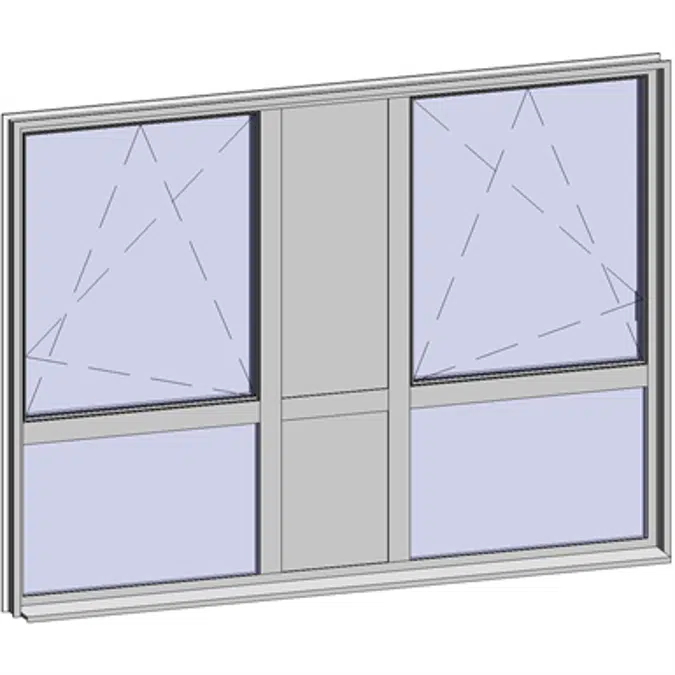 BIM objects - Free download! Multi-paned windows - 6 compound zones ...