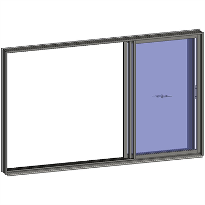 BIM objects - Free download! Sliding window 3 rails 3 leaves | BIMobject
