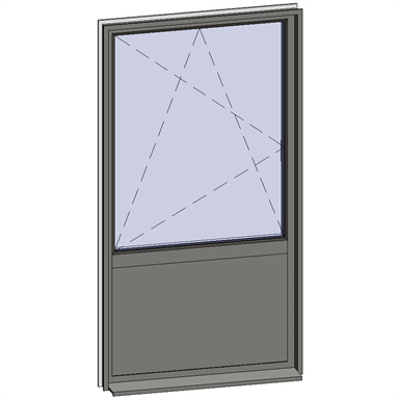 BIM objects - Free download! Horizontal strip windows - 5 zones | BIMobject