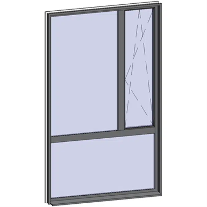 BIM objects - Free download! Multi-paned windows - 3 compound zones ...