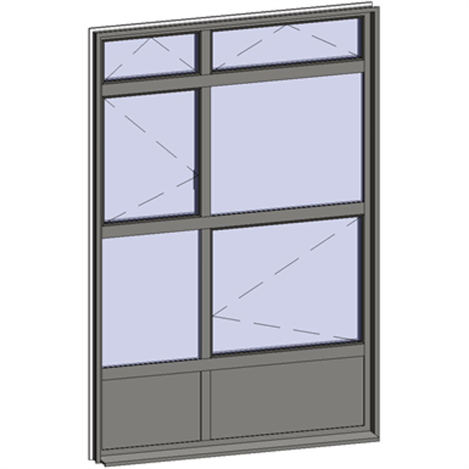 BIM objects - Free download! Multi-paned windows - 8 compound zones ...
