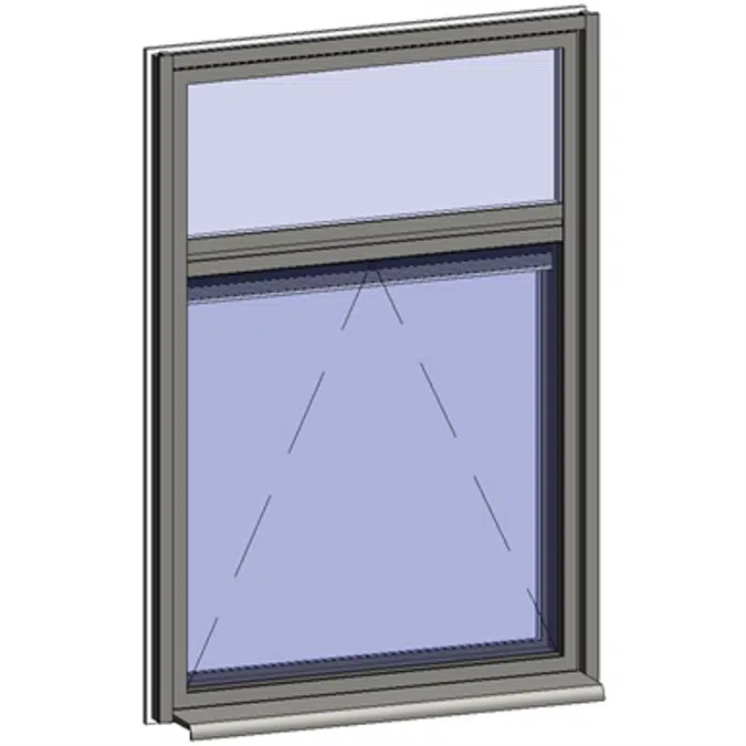 BIM objects - Free download! Window with breathable leaf with transom ...