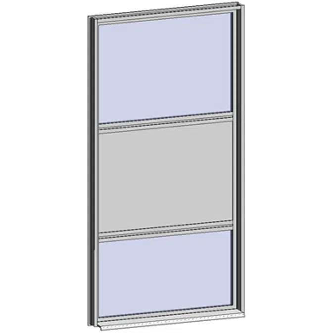 BIM objects - Free download! Fixed Window with 3 Vertical zones | BIMobject