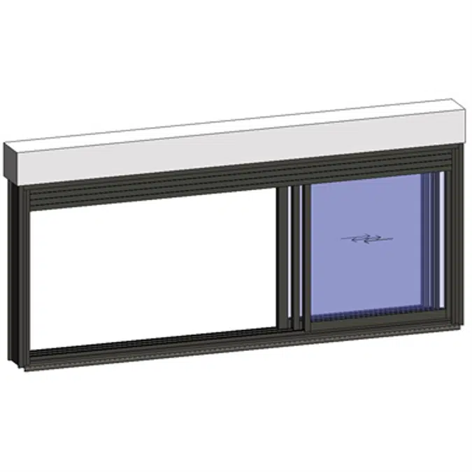 BIM objects - Free download! Sliding window 3 rails 3 leaves with ...