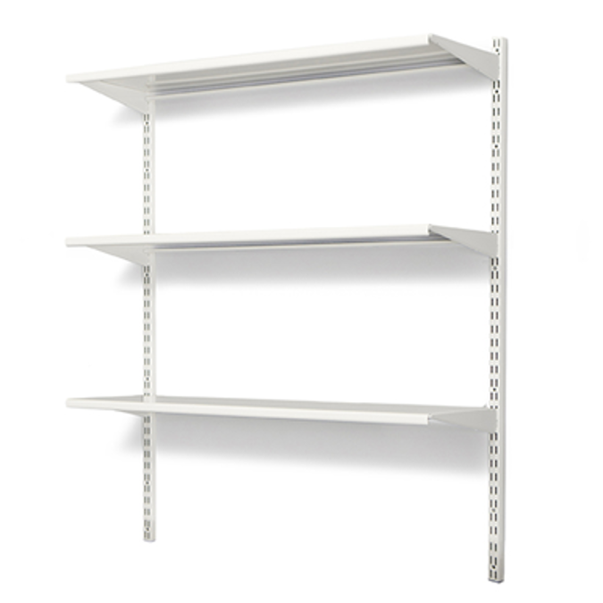 BIM objects - Free download! Wall mounted shelf 600x400 with 3 shelves ...