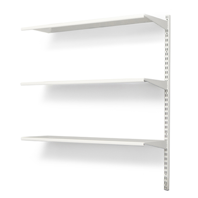 BIM objects - Free download! Wall mounted shelf 600x300 with 3 shelves ...