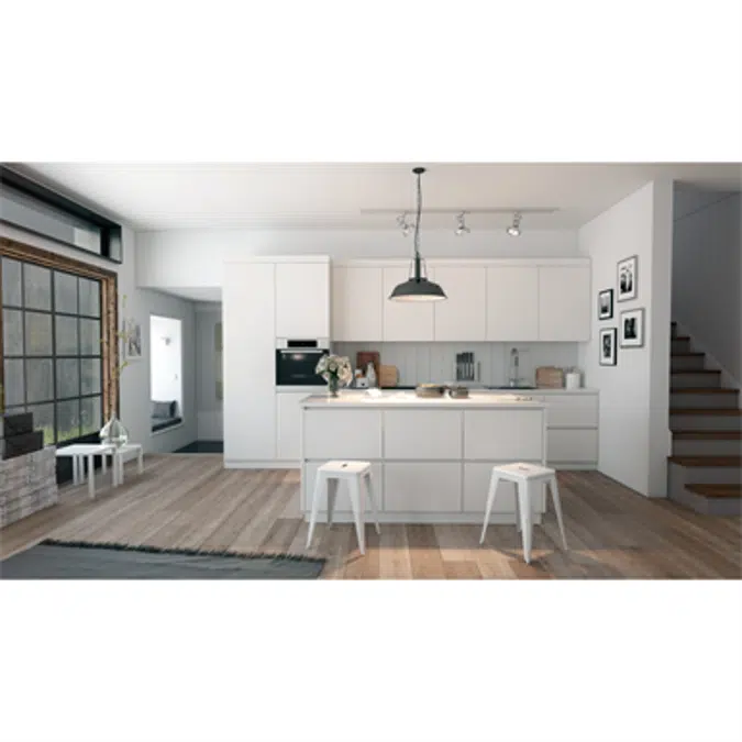 BIM objects - Free download! Kitchen set - modern line | BIMobject