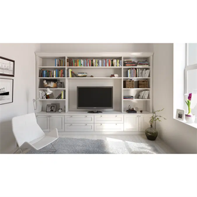 BIM objects - Free download! Bookcase set - classic line | BIMobject