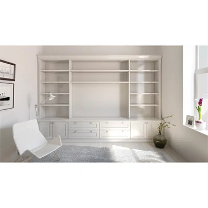 BIM objects - Free download! Bookcase set - classic line | BIMobject