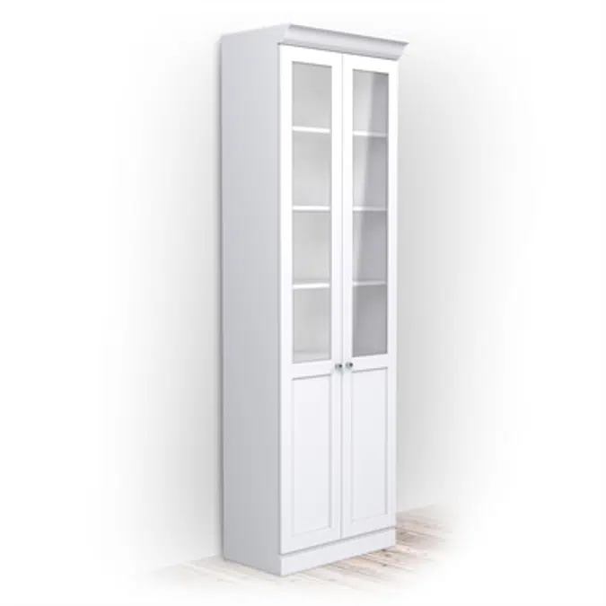 BIM objects - Free download! Kitchen glass cabinet 40x75x240 - classic ...