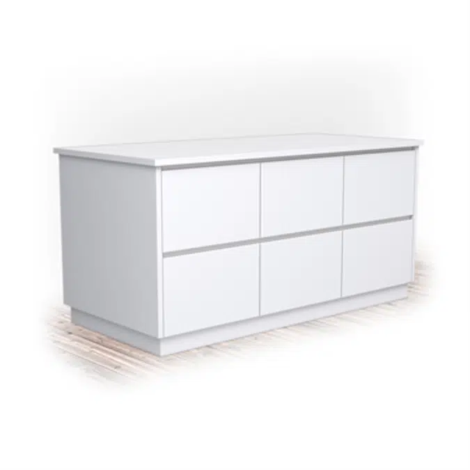 BIM objects - Free download! Kitchen island 86x182x90 - modern line ...