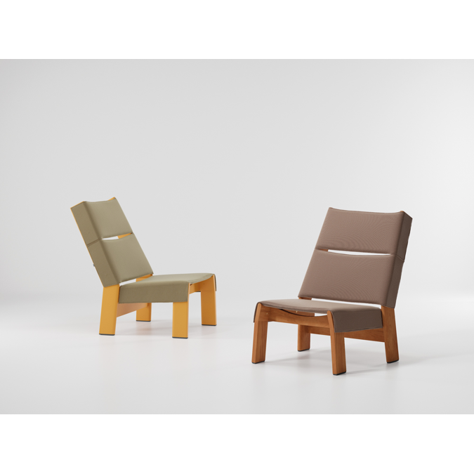 BIM objects - Free download! Band Club Chair Teak | BIMobject