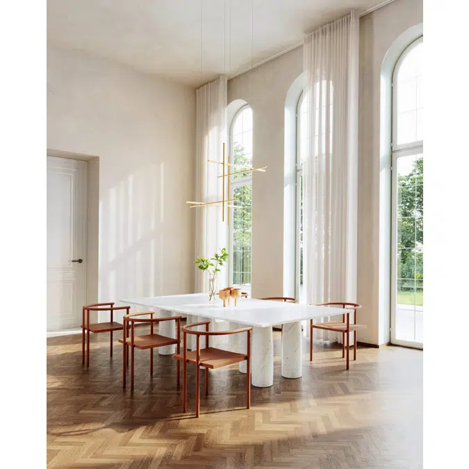 BIM objects - Free download! Il Colonnato Marble dining table 140 x 140 ...