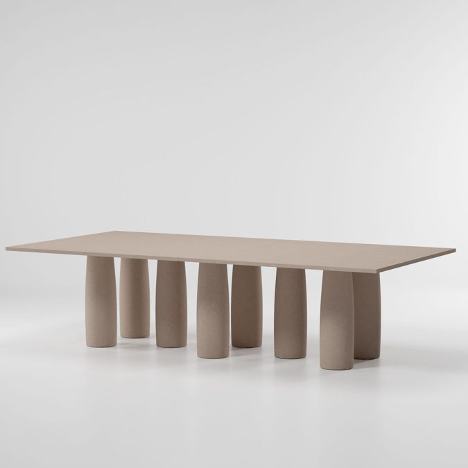 BIM objects - Free download! Il Colonnato Minera stone dining table 280 ...