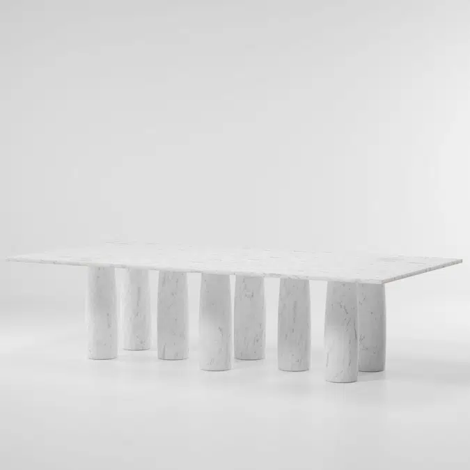 BIM objects - Free download! Il Colonnato Marble dining table 280 x 140 ...