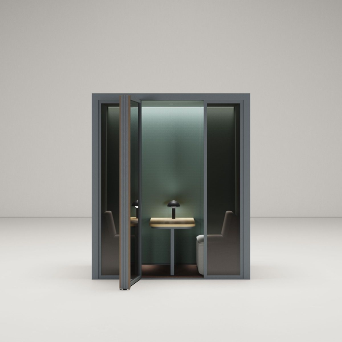 BIM objects - Free download! Phone Booth L | BIMobject
