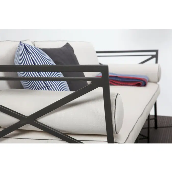 BIM objects - Free download! 1950 3 Seater Sofa Crossed Arms | BIMobject