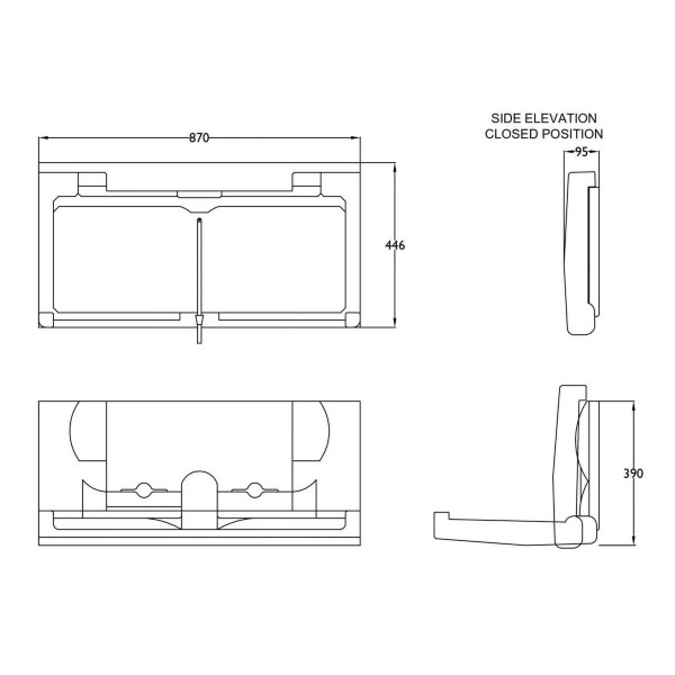 BIM objects - Free download! BC100EH Dolphin Horizontal Nappy Changing ...