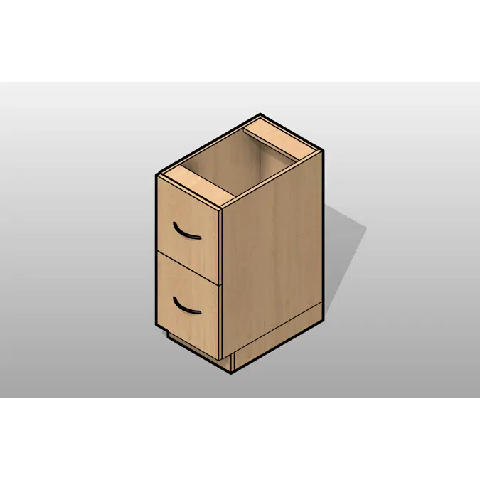BIM objects - Free download! Box Box File Laminate Base Cabinet | BIMobject