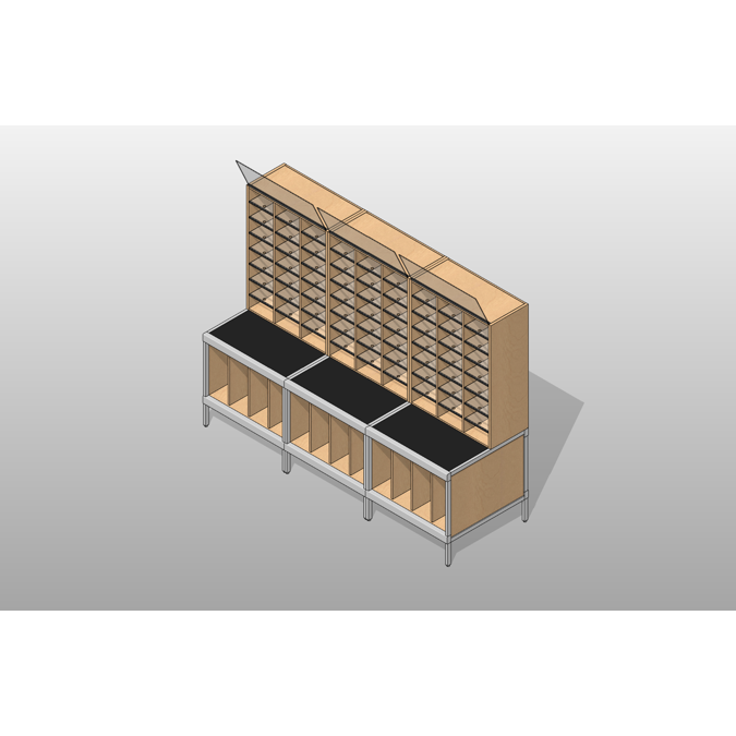 BIM objects - Free download! 09' Wide - Option 03 Mail Room | BIMobject