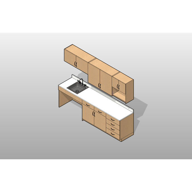 BIM objects - Free download! 09' Wide - Option 06 Break Room | BIMobject