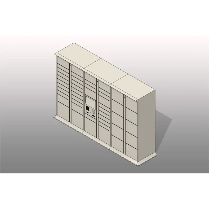 BIM objects - Free download! 44 Total Openings Laminate Smart Locker ...