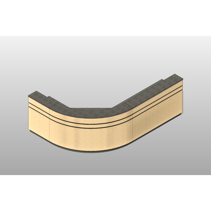 BIM objects - Free download! Corner Laminate Reception Desk | BIMobject