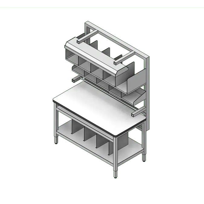BIM objects - Free download! Packaging Powder Coated Steel Workstation ...