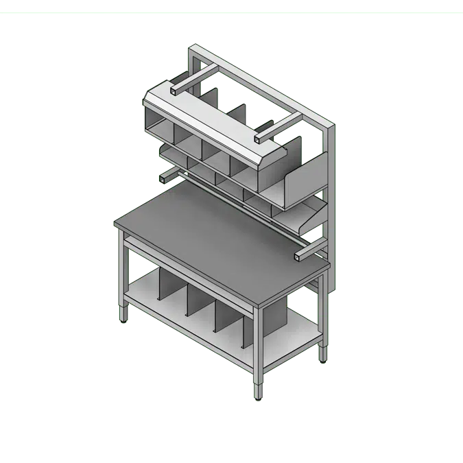 BIM object - ดาวน์โหลดฟรี! Packaging Powder Coated Steel Workstation ...