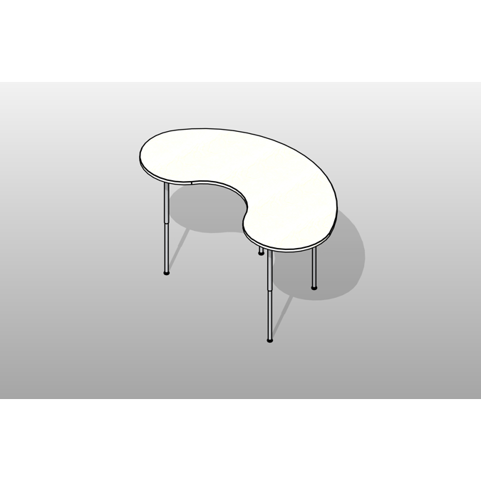 BIM objects - Free download! Bean Classroom Table | BIMobject