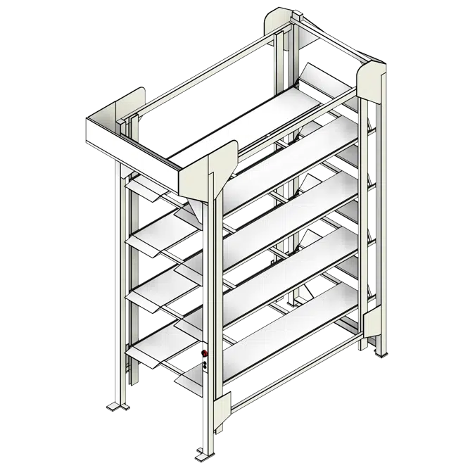 BIM objects - Free download! Front Load Hospital Bed Stacker | BIMobject