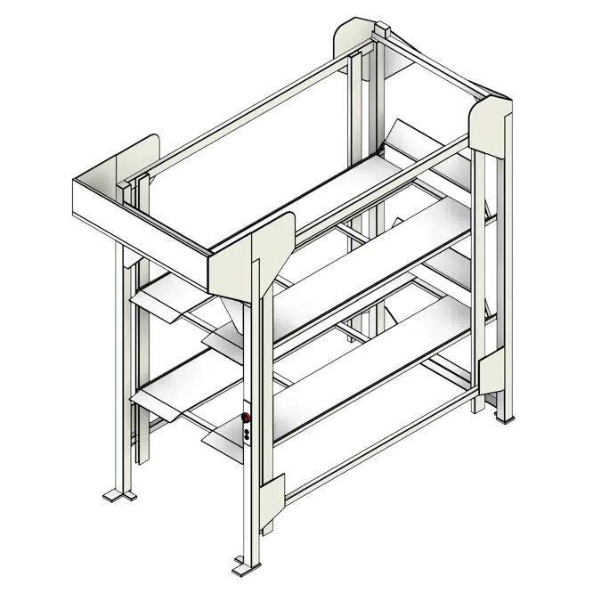 BIM objects - Free download! Front Load Hospital Bed Stacker | BIMobject