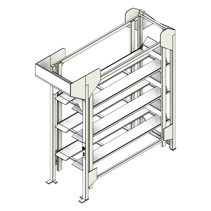 BIM objects - Free download! Front Load Hospital Bed Stacker | BIMobject