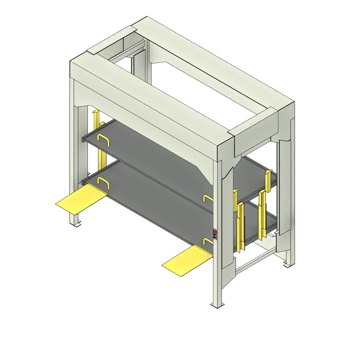 BIM objects - Free download! Front Load Hospital Bed Stacker | BIMobject