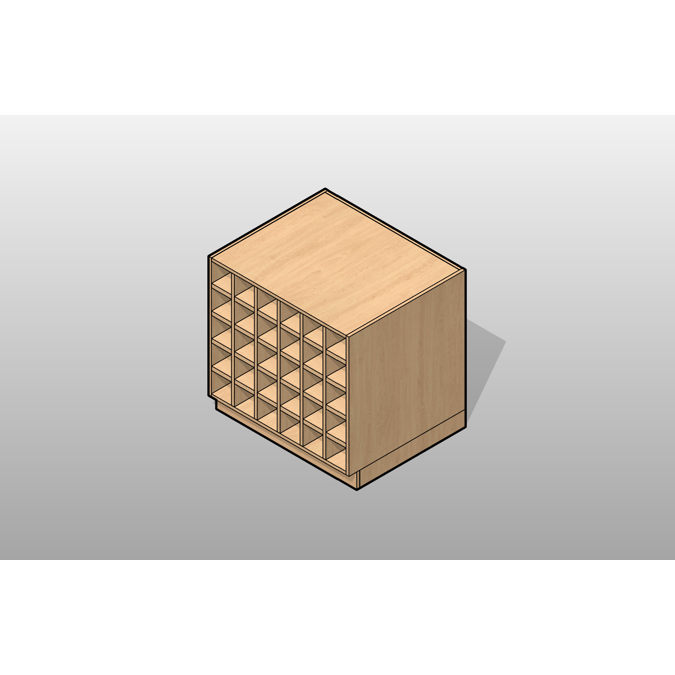 BIM objects - Free download! Rolled Plan Laminate Storage Cabinet ...