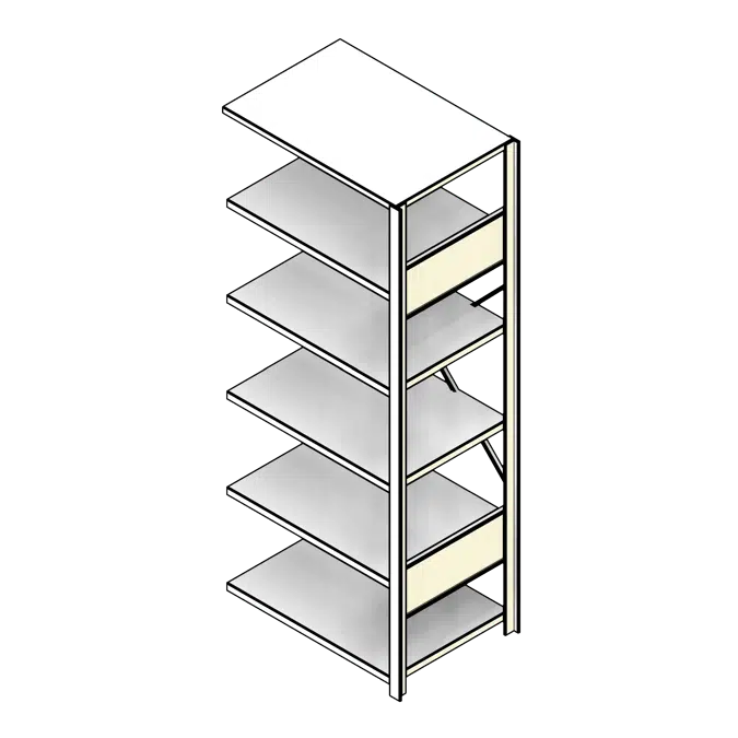 BIM objects - Free download! Mini Rack Steel Shelving | BIMobject