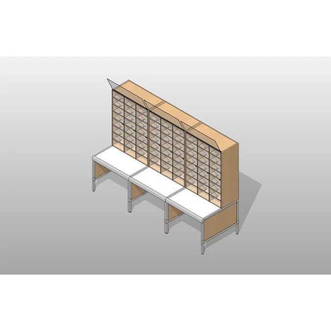 BIM objects - Free download! 09' Wide - Option 04 Mail Room | BIMobject