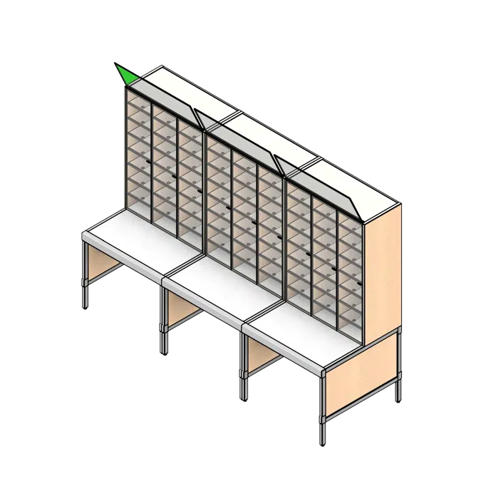 BIM objects - Free download! 09' Wide - Option 04 Mail Room | BIMobject