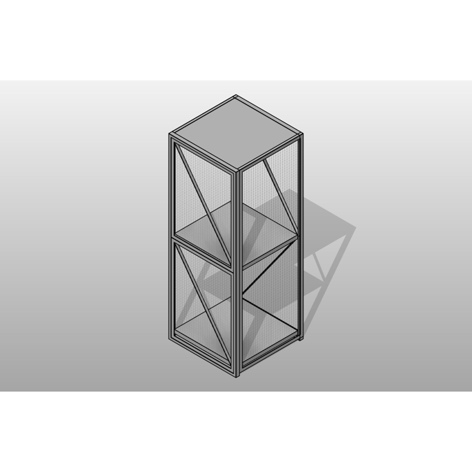 BIM objects - Free download! Tiered Pass-Through Welded Wire Locker ...