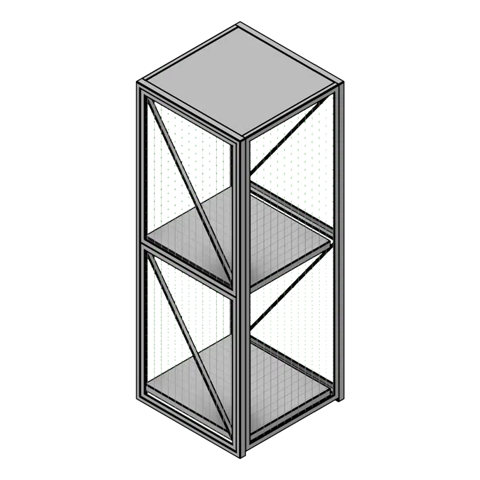 BIM objects - Free download! Tiered Pass-Through Welded Wire Locker ...
