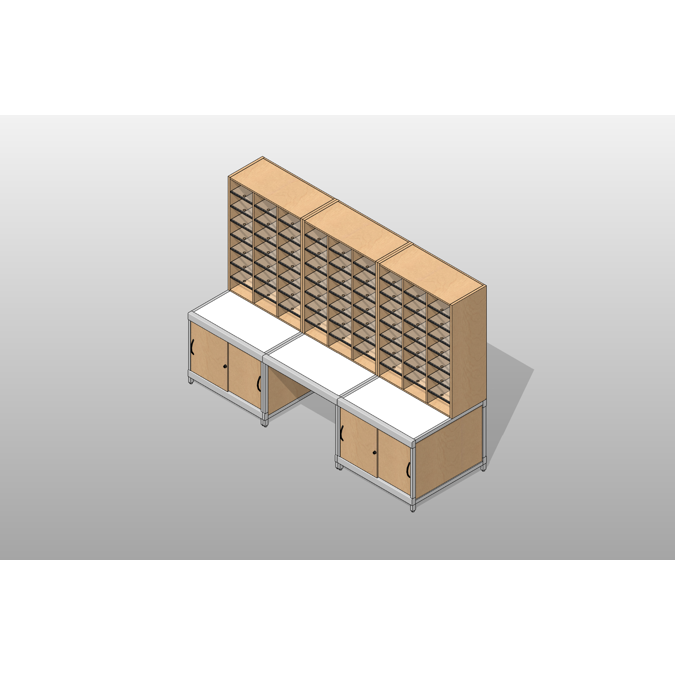 BIM objects - Free download! 09' Wide - Option 07 Mail Room | BIMobject