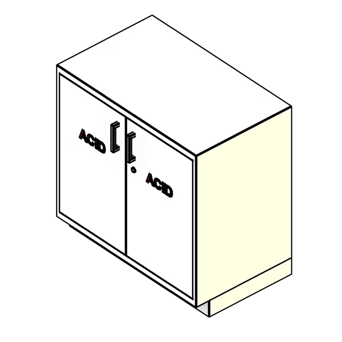 BIM objects - Free download! Acid Storage Steel Lab Base Cabinet ...