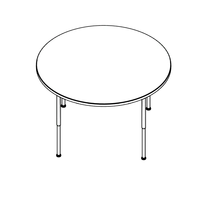BIM objects - Free download! Round Table Classroom Table | BIMobject