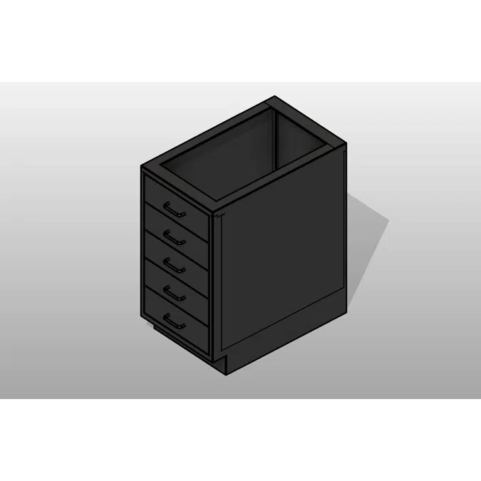 BIM objects - Free download! Drawer Bank Stainless Steel Base Cabinet ...
