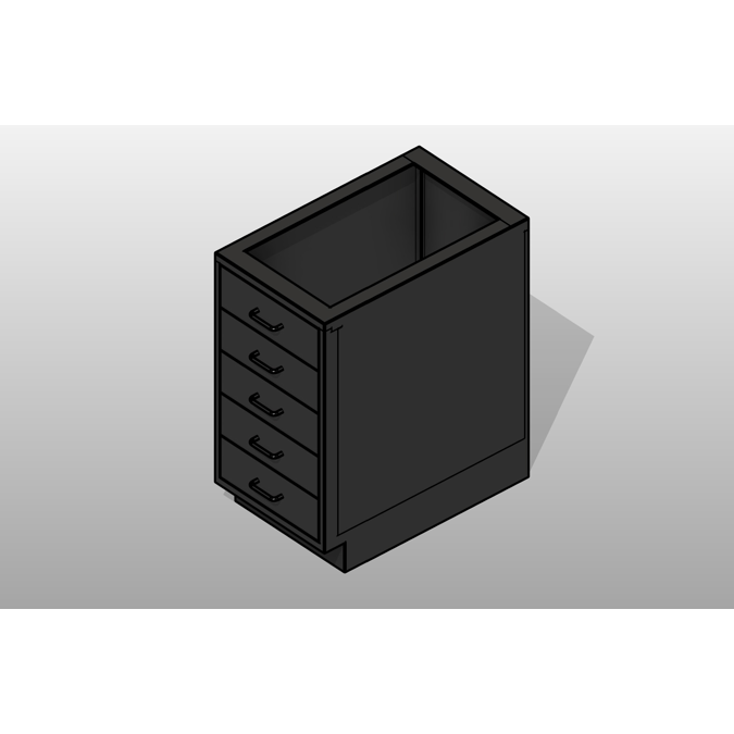 BIM objects - Free download! Drawer Bank Stainless Steel Base Cabinet ...