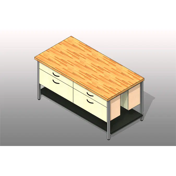 BIM objects - Free download! Public Safety Steel Workstation | BIMobject