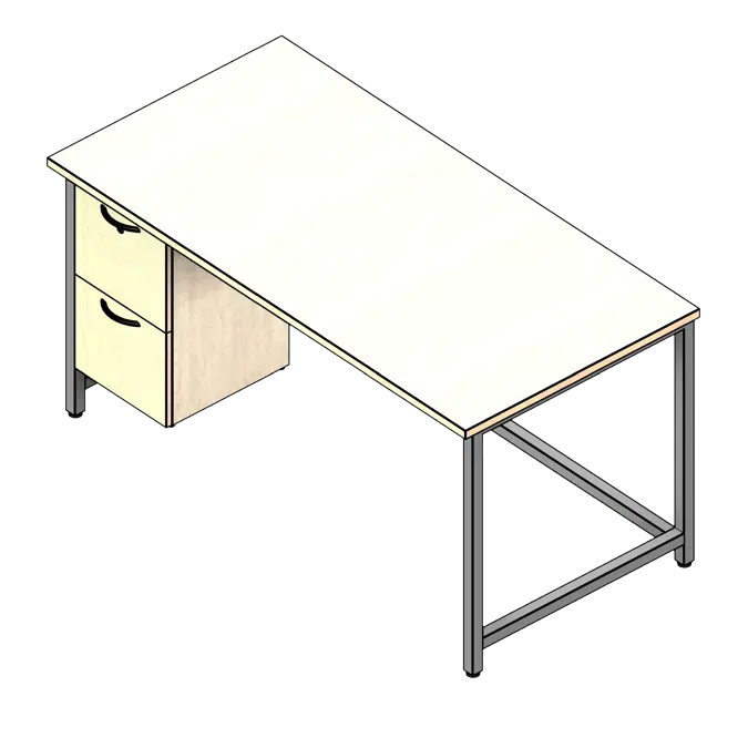 BIM objects - Free download! Public Safety Steel Workstation | BIMobject